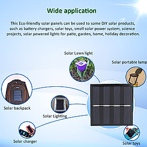 dream_light Mini Solar Panel, 10Pcs 2V 100mA 0.2W 60x60mm Polysilicon Small Solar Cell Module for DIY Solar Power Lights Toys Charger