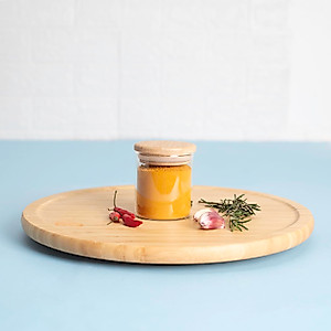 OIKOS | Hermetic Glass Storage Jars Set with Bamboo Lid | Candy Jars, Multipurpose Jars Kitchen Glass Canisters For Coffee, Flour, Sugar, Candy, Cookie, Spice and More | 10 Pieces, 6.7 OZ each