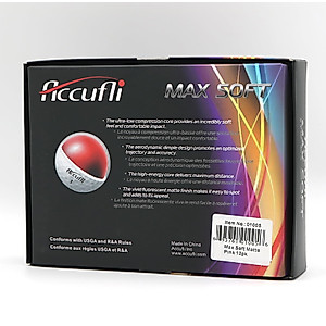 ACCUFLI Max Soft Golf Balls (Matte Pink 12PK)