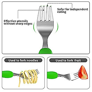 Lehoo Castle Toddler Utensils Set, 6PCS Toddler Silverware Spoon and Fork Knife Set, Children's Flatware Set