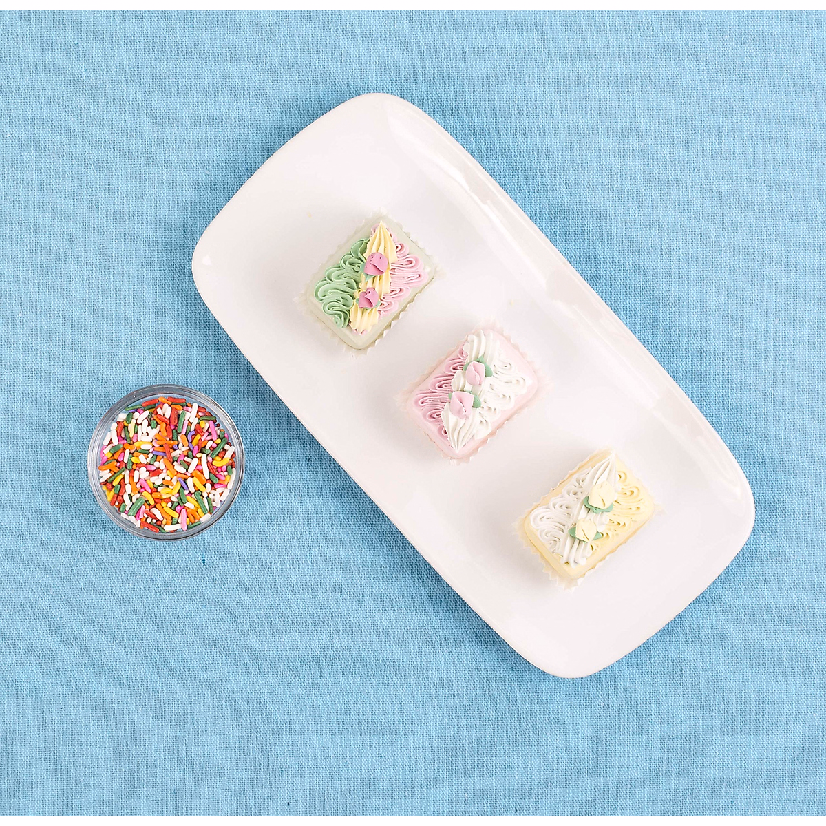 HIC Kitchen Sushi Plate Set, Fine White Porcelain, Set of 3