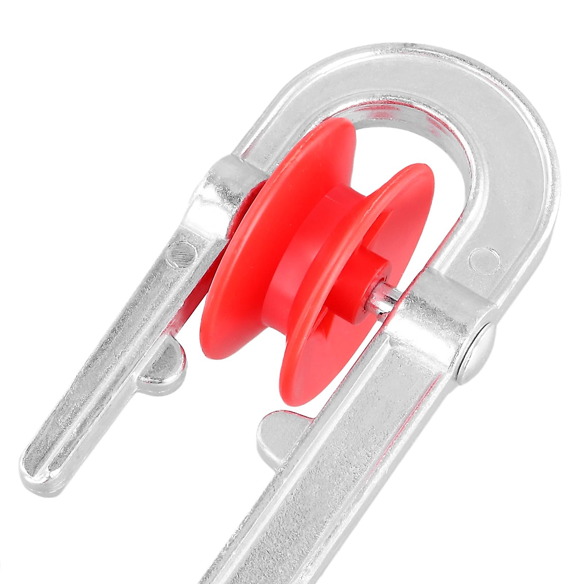 TAICHEUT 6Pcs Clothesline Spreader, 18.5 x 4.5 x 3.8cm/7.3 x 1.8 x 1.5 inches Sliver Aluminum PP Clothesline Tightened Clothes Line Pulley for Long Clothesline and Heavy Loads