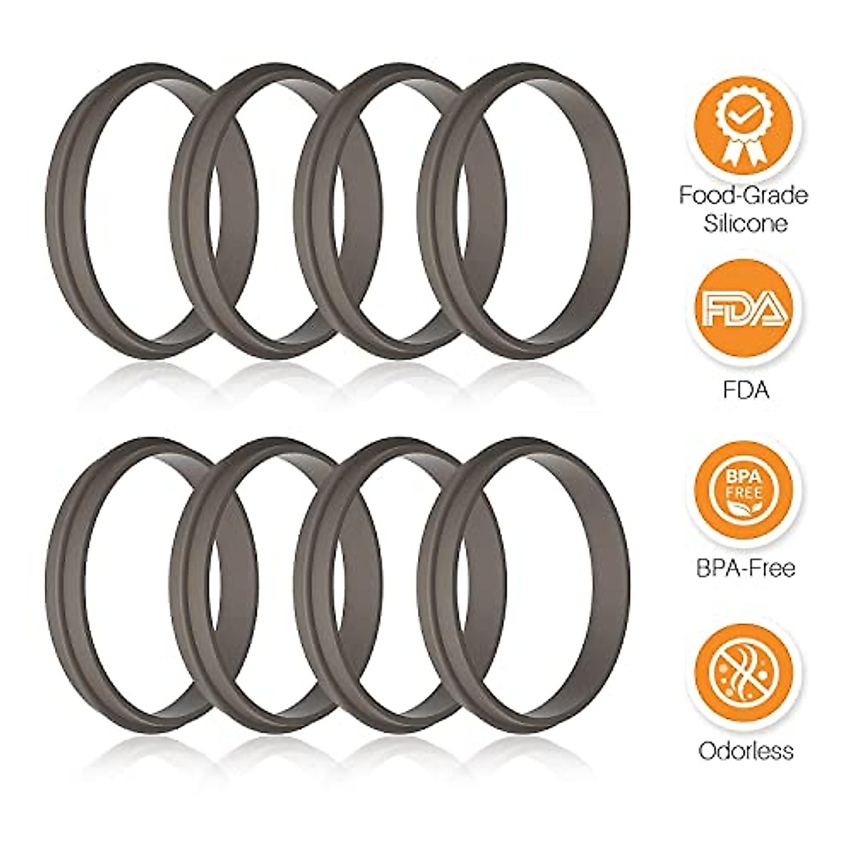 AmapleL 8 Pack Gasket for Gatorade Water Bottle Lid Replacement, Silicone Water Bottle Gasket Replacement Compatible with Gatorade GX Bottle Rubber Seal