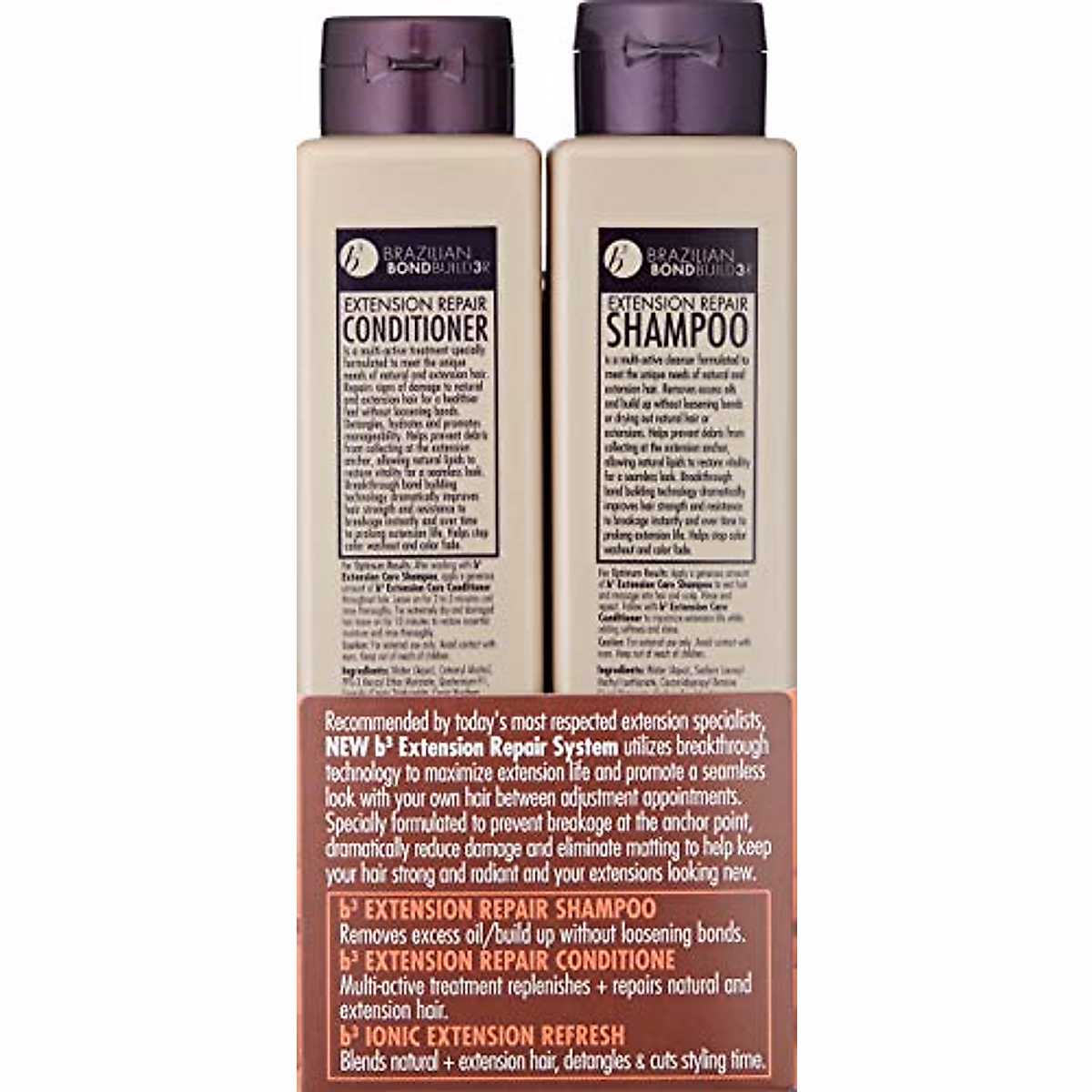 B3 Brazilian Bondbuilder Extension Shampoo/Conditioner/Refresh Trio Pack, 15 fl. oz.