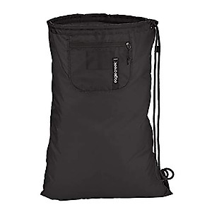 Eagle Creek Pack-It Isolate Travel Laundry Bag - Ultra-Lightweight and Odor- and Water-Resistant with Drawstring Cinch Closure, Packs Into its Own Zipper Pocket, Black