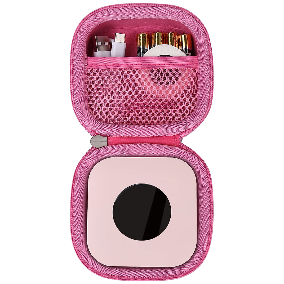 khanka Hard Travel Case Replacement for Phomemo Q30 Q30S Q31 Q32 Label Maker Machine Mini Bluetooth Portable Sticker Printer Maker, Case Only (Pink)