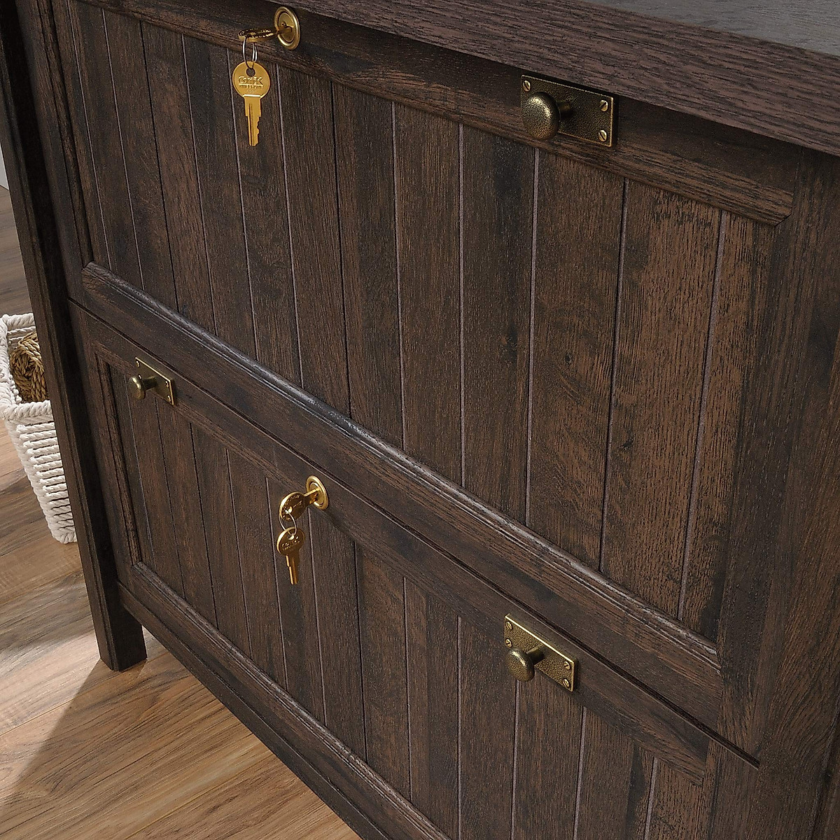 Sauder Costa Lateral File, Coffee Oak finish