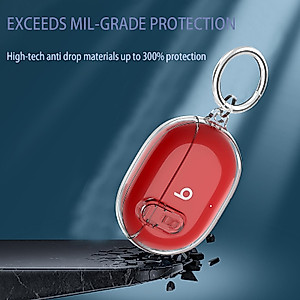 Beats Studio Buds/Studio Buds Plus Case Cover Clear 2021/2023 Men Lock Clip with Cleaner Kit, GARTOO Protective Case for Women Girls Kids Clear