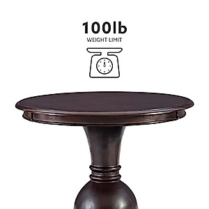 Powell 809-350 Espresso Round Accent Table 26"L x 26"W x 26"H