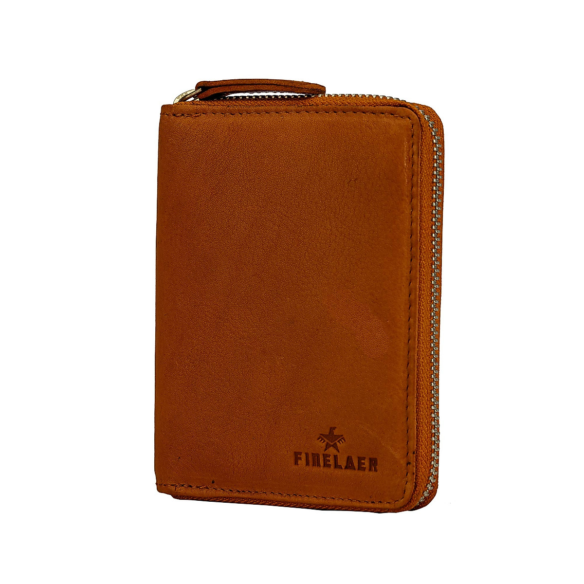 FINELAER Women Mustard Leather Small Wallet With Coin Pocket