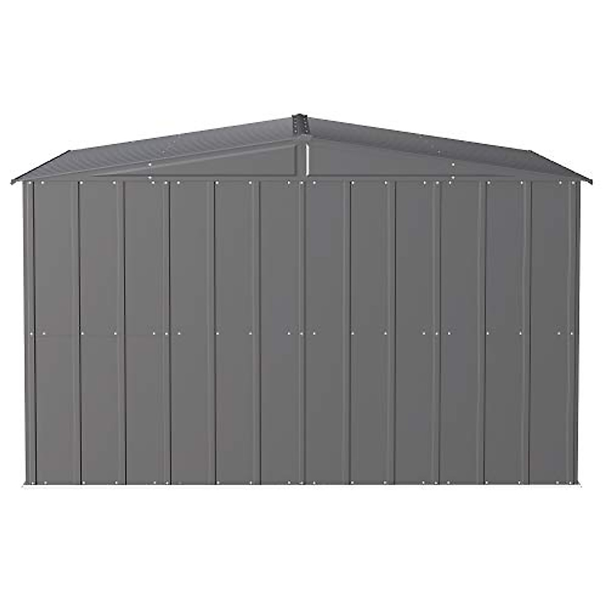 Arrow Shed Classic 10' x 12' Outdoor Padlockable Steel Storage Shed Building, Charcoal