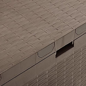 vidaXL Patio Storage Box Garden Cushion Deck Outdoor Storage Chest Storing Pillow Tool Box Blanket Indoor Interior Container Anthracite 44.9"