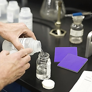 UKCOCO Microscope Slides 2pcs Blue Cobalt Glass Sheet Labs Flame Reaction Glass Plate Sheet Chemistry Experiment Supplies (5X5cm)