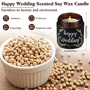 Wedding Candle Mokara Orchid Happy Wedding Candle Soy Wax Scented Candle Hand Poured Scented Candle Handmade Candle Decorative Candle for Wedding Home Engagement