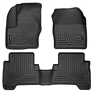 Husky Liners Weatherbeater Floor Mats | Fits 2013 - 2019 Ford Escape; 2013 - 2018 Ford C-Max | Front & 2nd Row, 3-pc Black - 99741