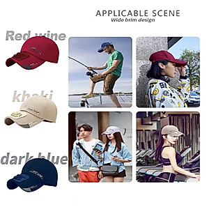 Li&An USB Charging Fan Cap Unisex Summer Fit Cap with Cooling Fan, Sun Protection Hat for Casual Outdoor Sport, Golf,Baseball (A03#Light Khaki), One Size