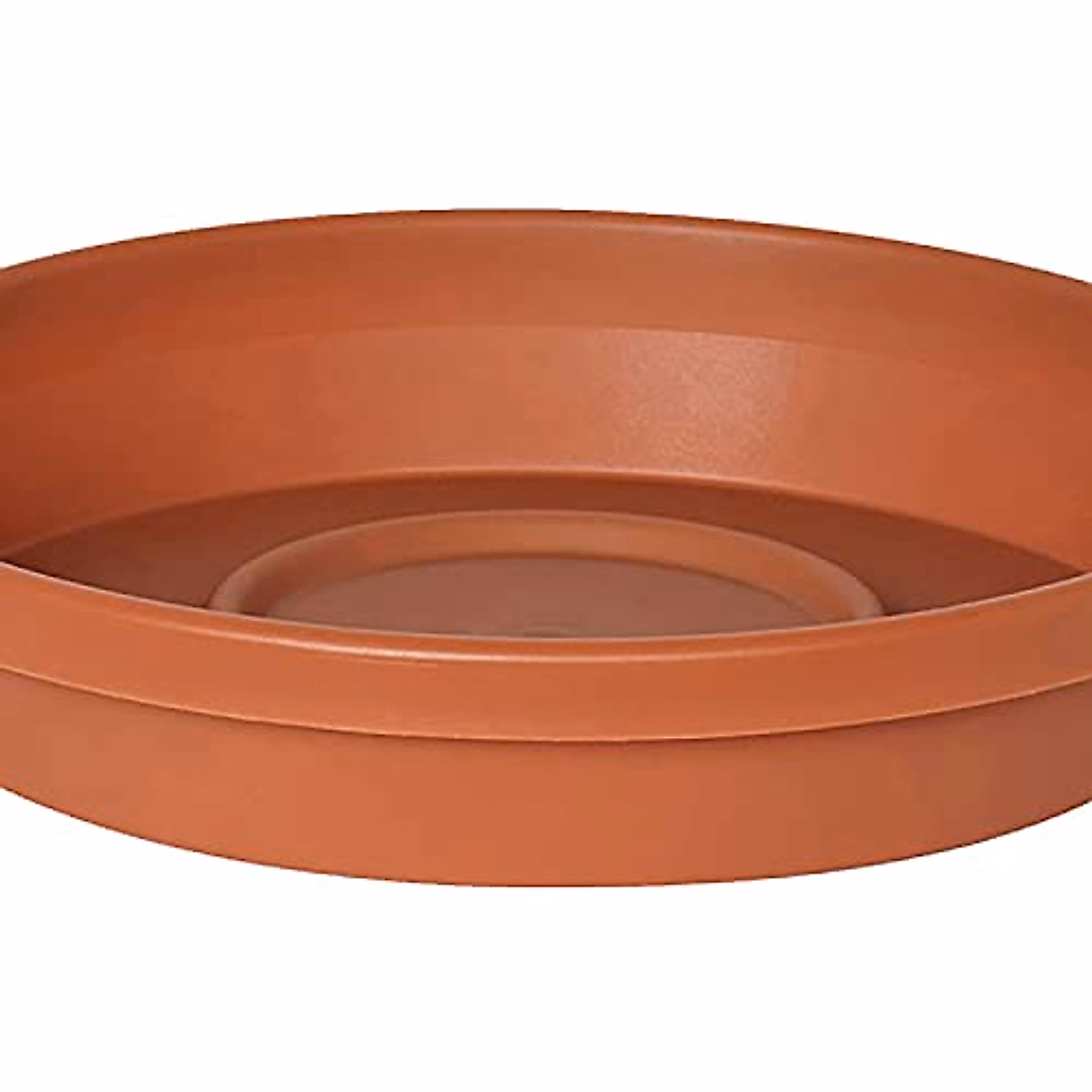 Bloem Terra Pot Round Drain Saucer: 16" - Terra Cotta - Tray for Planters 11-16", Matte Finish, Durable Resin, Ribbed Bottom, for Indoor and Outdoor Use, Gardening, Planter Not Included