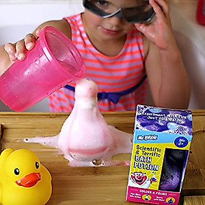 Mr. Bubble Kids Bath Bomb Potions - Colorful Fizzy Fun - Cool Foam and Bubble Science Beaker for The Bath (Pack of 4)