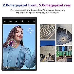 Yunseity 2.4G 5G WiFi Tablet, 1080P IPS Display 10.1 Inch Tablet PC, 6G RAM 128GB ROM, MT6592 10 Core CPU, 8800Mah Battery, Supports Dual SIMs, GPS, Glonass