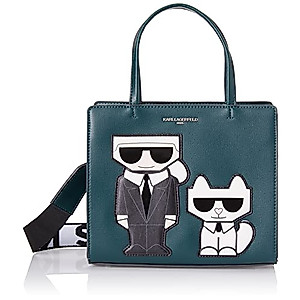 Karl Lagerfeld Paris Womens Hb Satchel, Almd/Khk/Slvr, One Size US