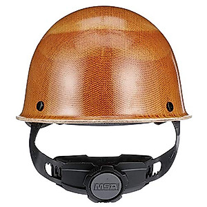 MSA 475395 Skullgard Cap Style Safety Hard Hat with Fas-Trac III Ratchet Suspension | Non-slotted Cap, Made of Phenolic Resin, Radiant Heat Loads up to 350F - Standard Size in Natural Tan
