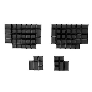 Kingjinglo Pbt Keycaps DSA Blank Keycaps for Ergodox Mechanical Gaming Keyboard DSA Profile Rainbow keycaps