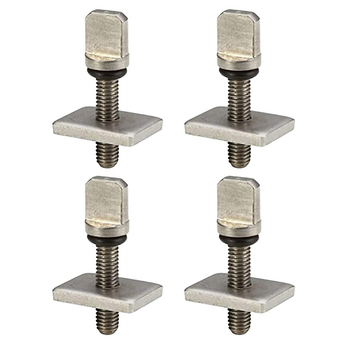 BESPORTBLE 4pcs Surfboard Screws No Tool Thumbscrew Removable Longboard Screws Foil Board Fin Comb Surfing Parts Paddle Board Accessories Stainless Steel Surfing Screws Replaceable Caudal Fin