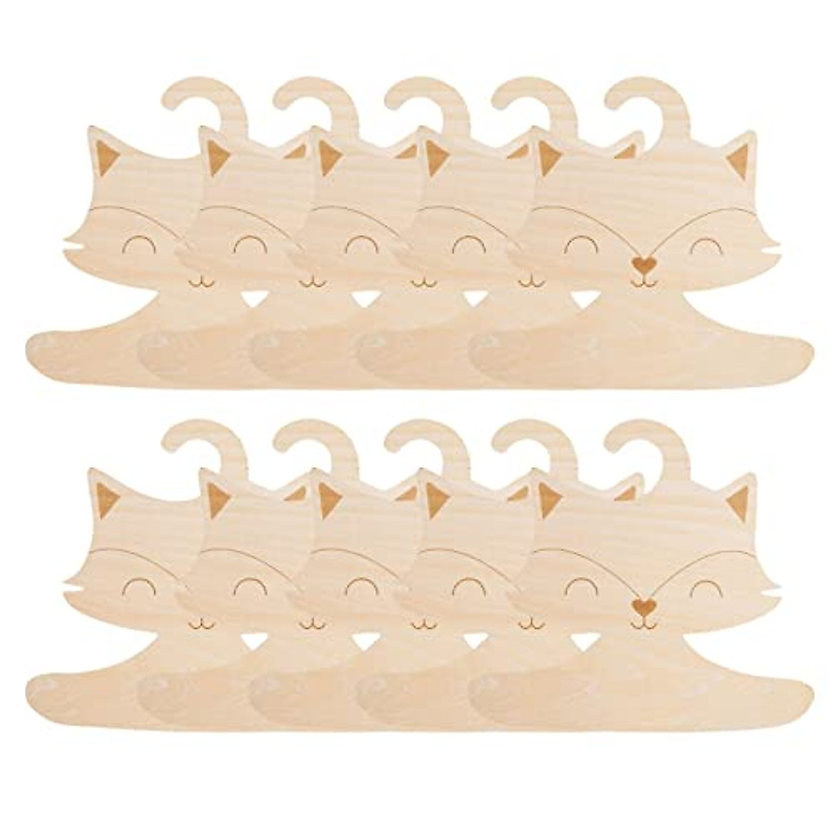 Baby Clothes Hangers - Creative Wooden Baby Hangers for Nursery - Adorable Cartoon Shaped Kids Hangers, Infant Clothes Hangers for Newborn Toddler Unisex Nursery Closet Organizer Set Jmd-us