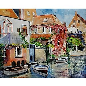 Sunday Morning in Brugge, Bruges Belgium By Internationally Renowned Artist Yary Dluhos