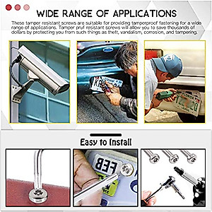 Hilitchi M6 30PCS Button Head Torx Security Screws Stainless Steel Tamper Proof Screws w T30 Bit (M6X50)