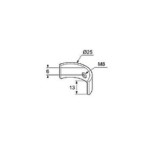 M8 8mm Threaded Half Moon Washers Nuts for Bunk Beds Cots