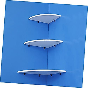 ARTIBETTER 3pcs/Set Floating and Decor Wall End Decorations Size Kitchen Holder Round Mount Home Boards S Small Layer Organiser Decoration Board Shelves Bedroom Tier Mounted Mounting Quarter