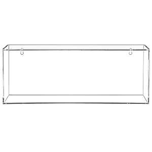 MyGift Wall Mounted Clear Premium Acrylic Collectible and Figurines Display Storage Floating Shelf, 2 Tier Hanging Shadow Box Style Shelf Rack