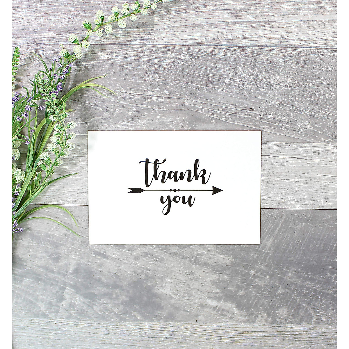 Cavepop 36 Pack Card Box Assorted Thank You Cards with Envelopes, Black and White Handwritten Blank Cards for a Greeting, Notes, Gifts with Envelopes for Wedding, Baby and Bridal Shower