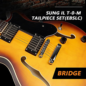 EART E-325 6 String Semi-Hollow-Body Electric Guitar, Roasted Mahogany Neck,Stainless Steel Frets, Playing Jazz,Tobacco Sunburst