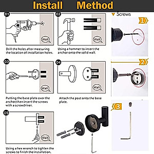 2 Pack Bathroom Wall Towel Hooks, Veriya Heavy Duty Robe Coat Clothes Hook Holder for Bathroom Kitchen Garage Hotel Wall Mounted SUS304 Stainless Steel (Black)