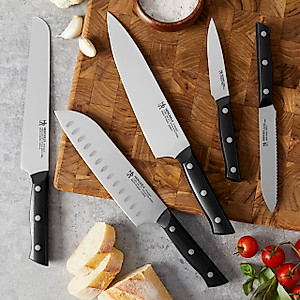 HENCKELS Dynamic Razor-Sharp 5-Piece Kitchen Knife Set, Chef Knife, Bread Knife, German Engineered Informed by 100+ Years of Mastery