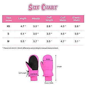 American Trends Toddler Mittens Boys Snow Waterproof Ski Mitten Fleece Warm Winter Kids Gloves for Baby Boy Girl Black S