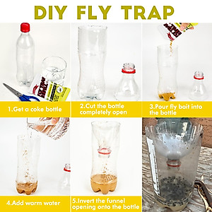 10 Pack Fly Trap Bait Refills, Reusable Fly Bait, 10 * 30g Natural Fly Bait Refill Packets Killer for Reusable Fly Traps Outdoor, Fly Attractant for Ranch Fly Traps Outdoor