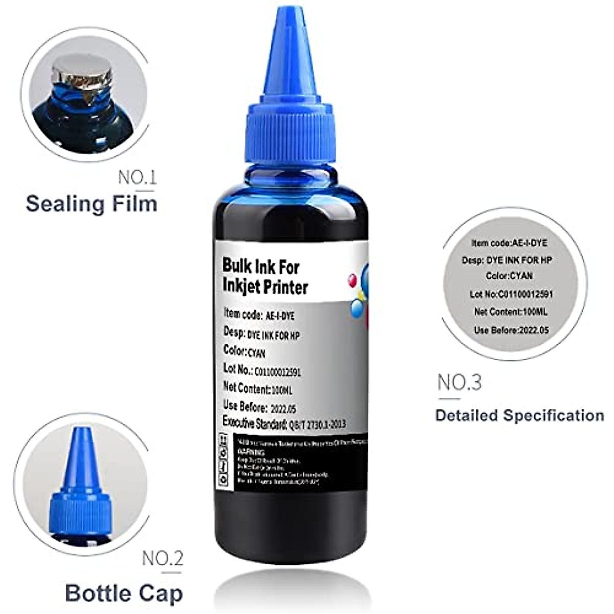 KSUMEI Ink Refill Kit for HP Printer Cartridges HP Ink 952 902 951 950 933 63 62 61 60 901 932 21 22 920 940 934 564 711 970 971 94 95 96,HP Ink Refill Kit (100ml x 4 Bottle) with 4 Syringes