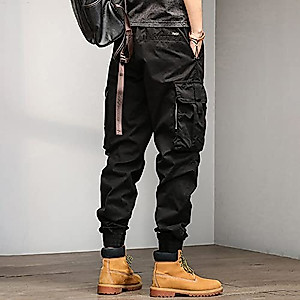 GIERIDUC Labor Day Sales Deals Men Mens Tailored Linen Trousers Short Regular Long Trousers Men Black Joggers Pants Mens Linen Beach Pants Urban Tactical Pants Thick Joggers Mens Baggy Jeans Men