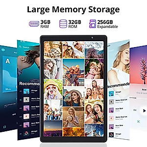 weelikeit Android Tablet 10 inch, 3GB+32GB 512GB Expand HD Touchscreen Google Tablets, Quad-Core, 6000mAh with Stylus Pen, Dual Camera, WiFi 6, Bluetooth 5.0, YouTube for Entertainment, Reading