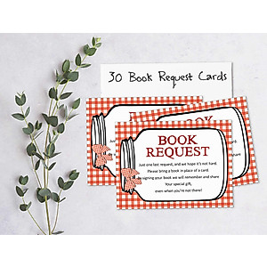 Inkdotpot Set of 30 BBQ Baby Shower Invitations-Diaper Raffle Tickets and Baby Shower Book Request Cards Gender Neutral Invites Its A Boy Its A Girl