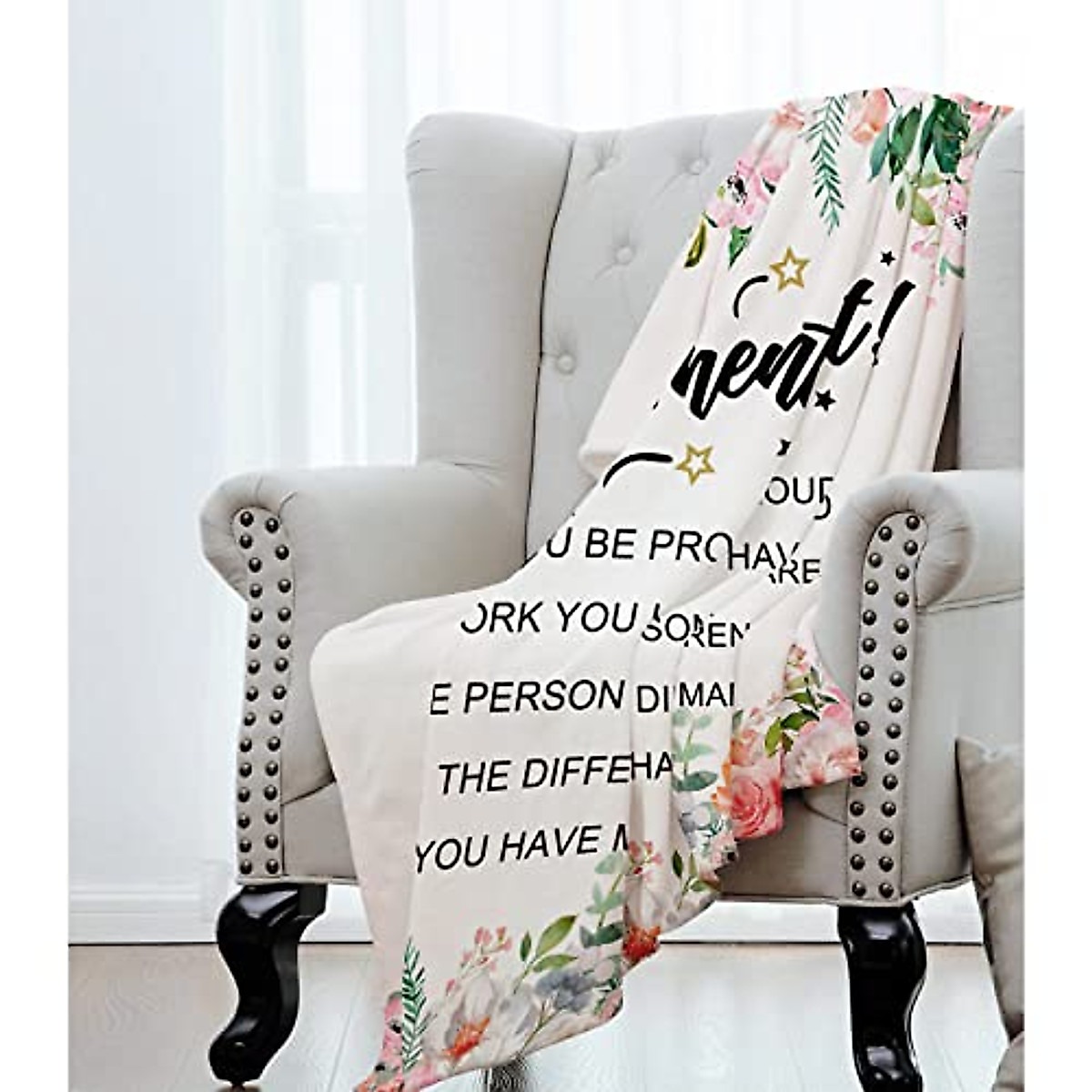 Durmeal Retirement Gifts for Women 2023 Retirement Blankets for Female Mom Wife Grandma Nurses Coworkers Friends Happy Retirement Flannel Fleece Blanket for Bedding Sofa Retirement Party Decorations