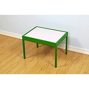 Coin and Coins - Kids Wood Table & Chair Set, Kids Play Table for Picnic, Dining, Outdoor - Art, Craft, Drawing, Painting Activities, Wooden|3 Pieces (Green)