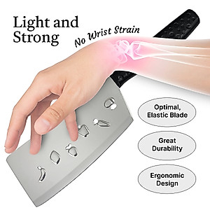 BUKCAL Magically Super light Cleaver Knife, 6 Inch Cleaver Knife, Easy Cutting Knife with Hollow Edge, Stainless Steel Knife, Cooking Knives