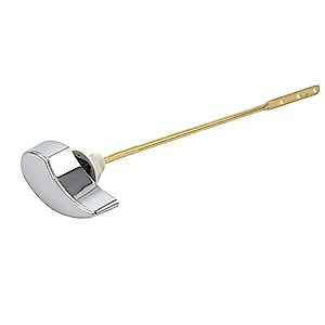 AMAYJUELONG Toilet Flush Tank Lever Compatible with TOTO THU004 Trip Lever, Toilet Handle Replacement Trip Levers, Side-Mounted Toilet Trip Lever with Brass Arm, Flush Handle in Polished Chrome