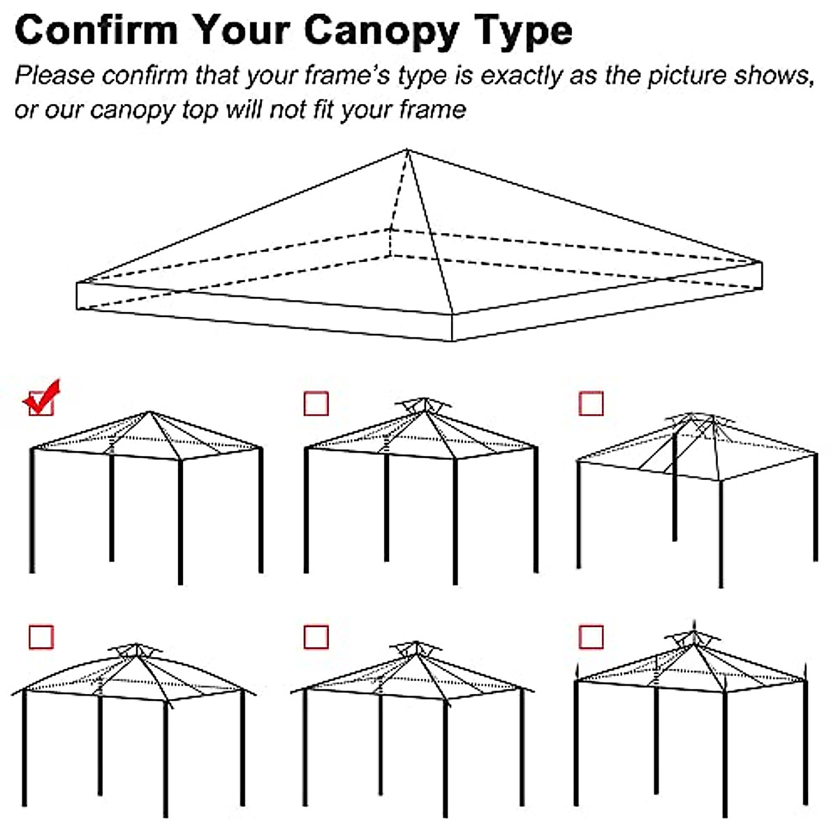 Yescom 10'x10' Gazebo Top Replacement for 1 Tier Outdoor Canopy Cover Patio Garden Yard Coffee Liqueur Y0041010