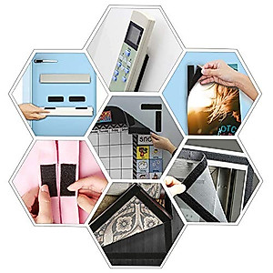 STAY GENT Strips with Self Adhesive Hook and Loop Tape Nylon Fabric Fastener for Couch Cushions, Guitar Pedal, Cable Management and Crafts Projects 11CM (4.3 Inch) Wide 1 M Long Tape