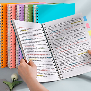 AHGXG Spiral Notebook College Ruled - Large Spiral Journal A4 Notebook 8.5" x 11", 300 Pages Writing Journal for Work, 100GSM Thick Paper, Plastic Hardcover, for Women Men Office School, Lake Blue